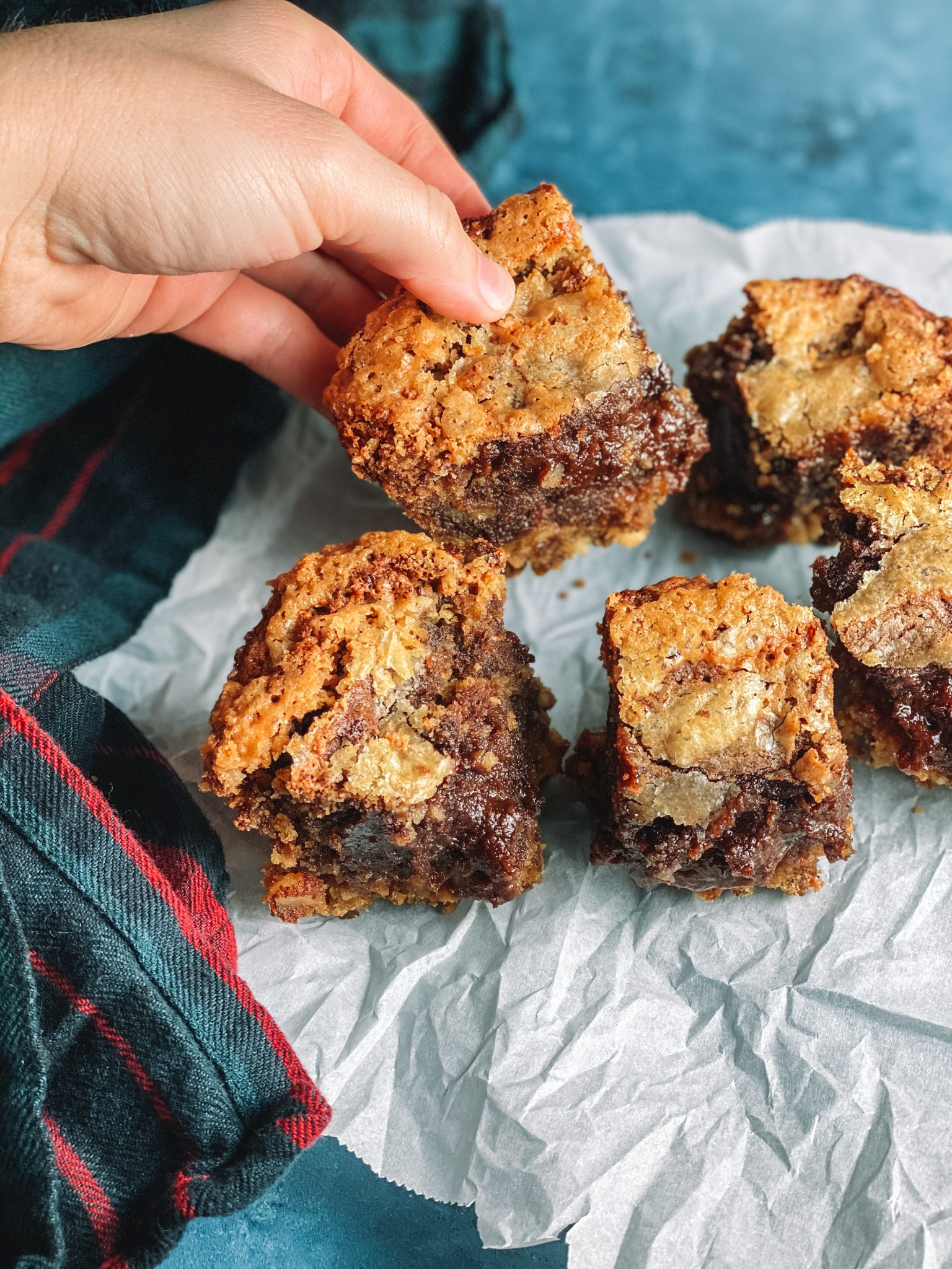 Blondie Brownie Recipe Salted Chocolate Chip Blondies Mountain Mama
